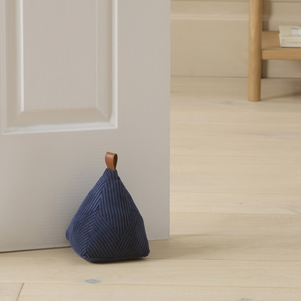 Corduroy Navy Door Stop | Adairs