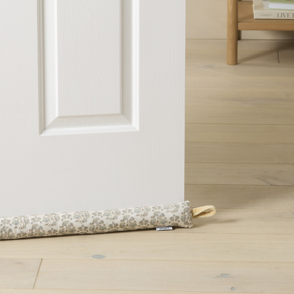Woodblock Natural Floral Draught Stop | Adairs