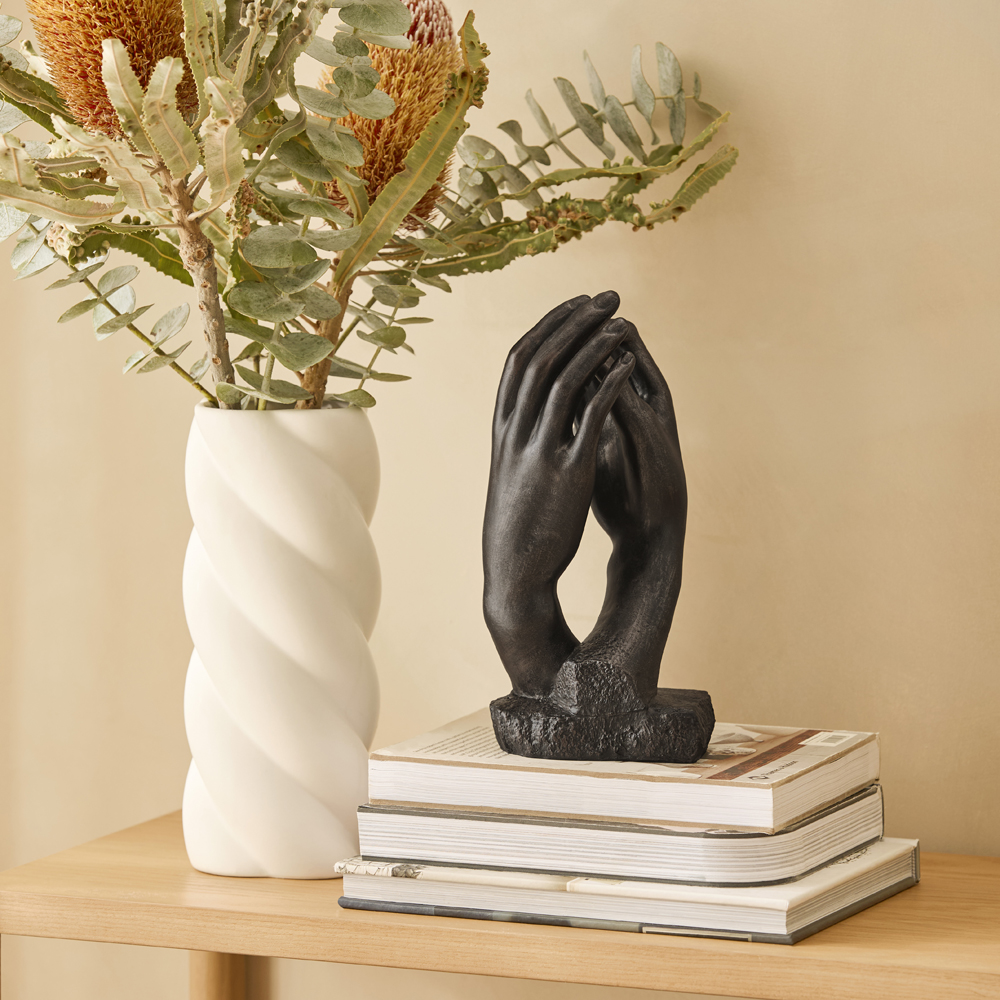 Grace Bronze Hands Statue | Adairs