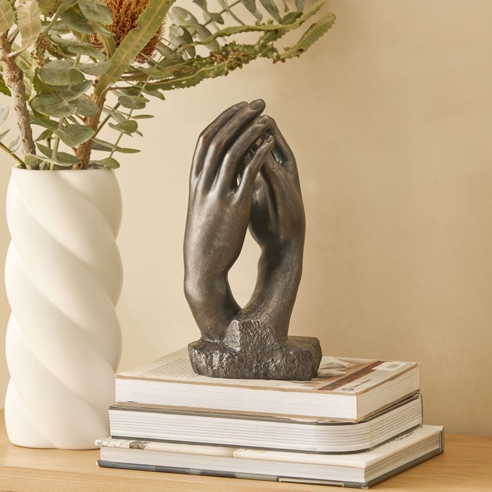 Grace Bronze Hands Statue | Adairs