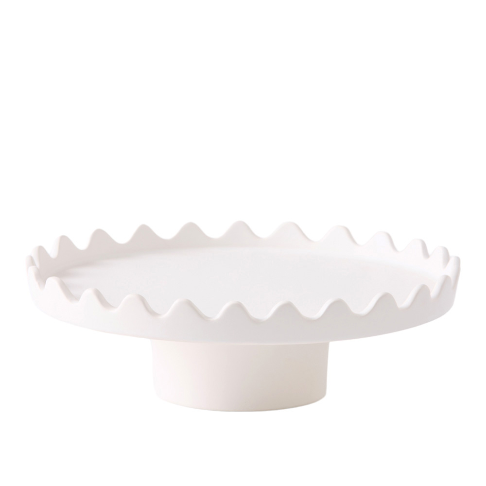 Scalloped White Round Decorative Bowl | Adairs