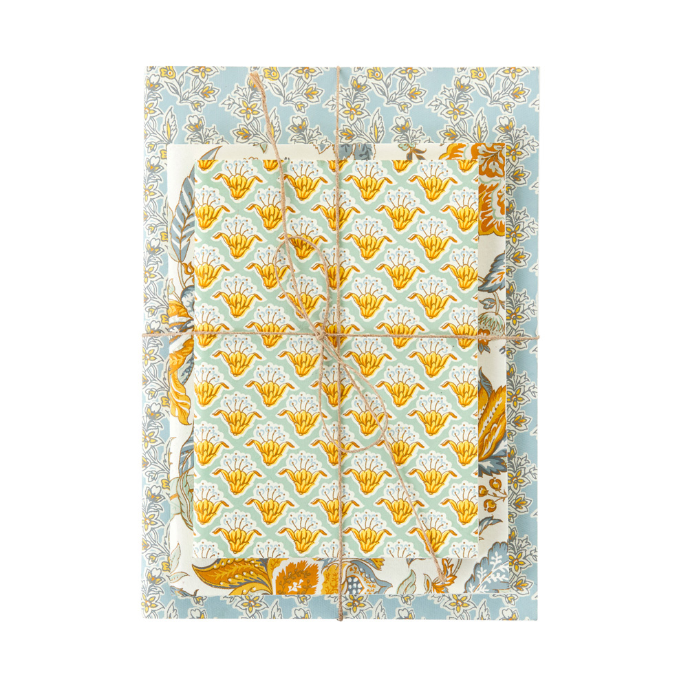 Teal Block Printed Note Book Set | Adairs