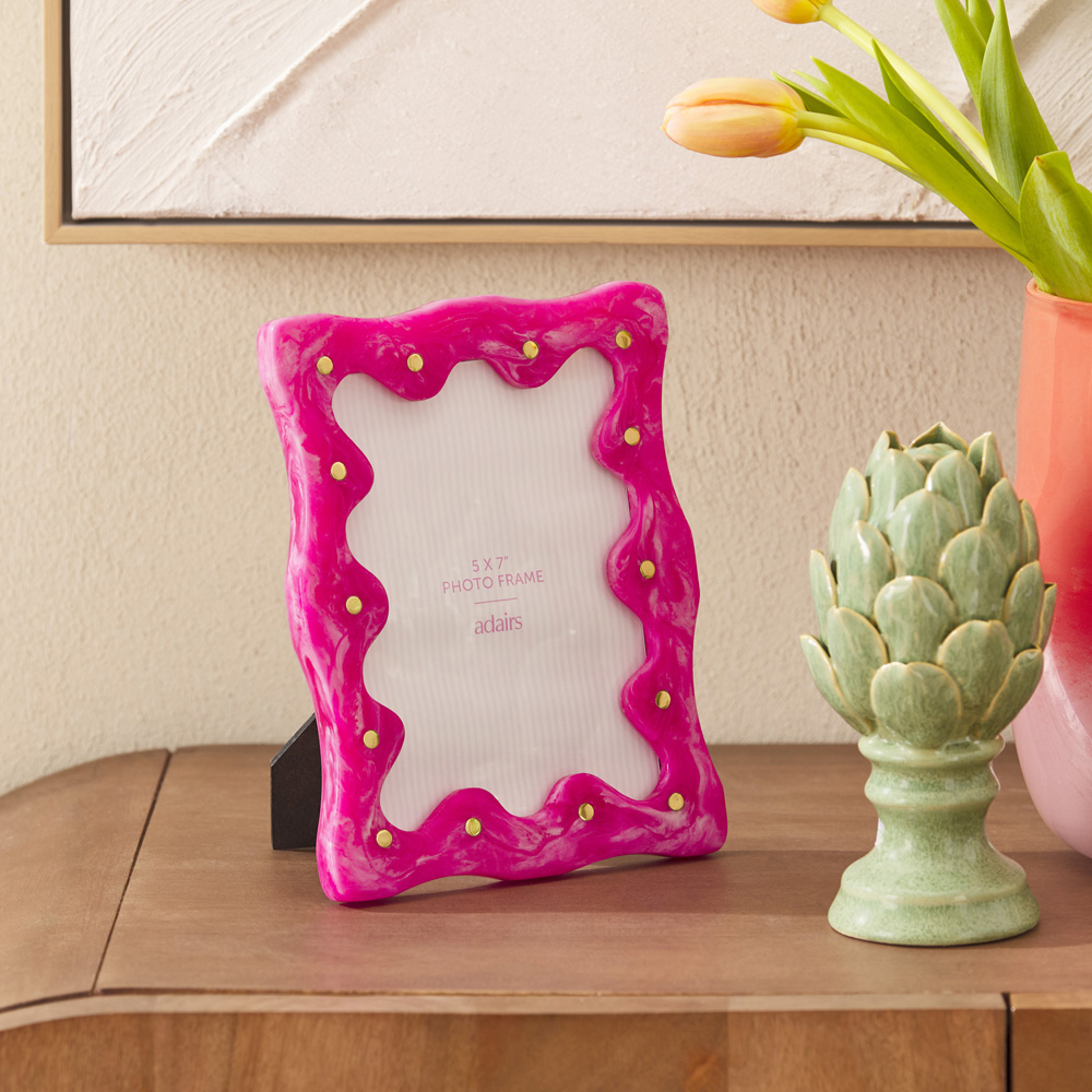 Miro Raspberry Wave Resin Frame | Adairs