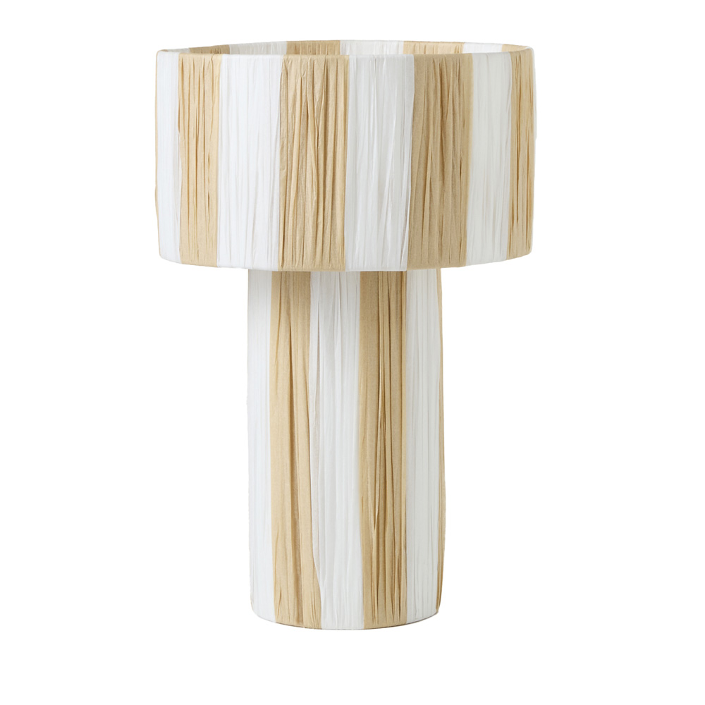 Coastal Villa Natural & White Stripe Table Light | Adairs