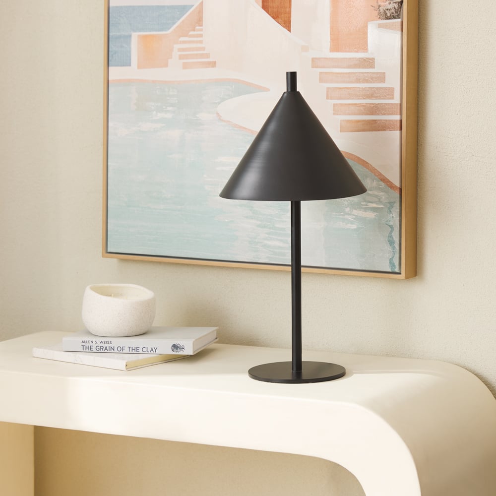 Hariette Black Matte Table Light | Adairs