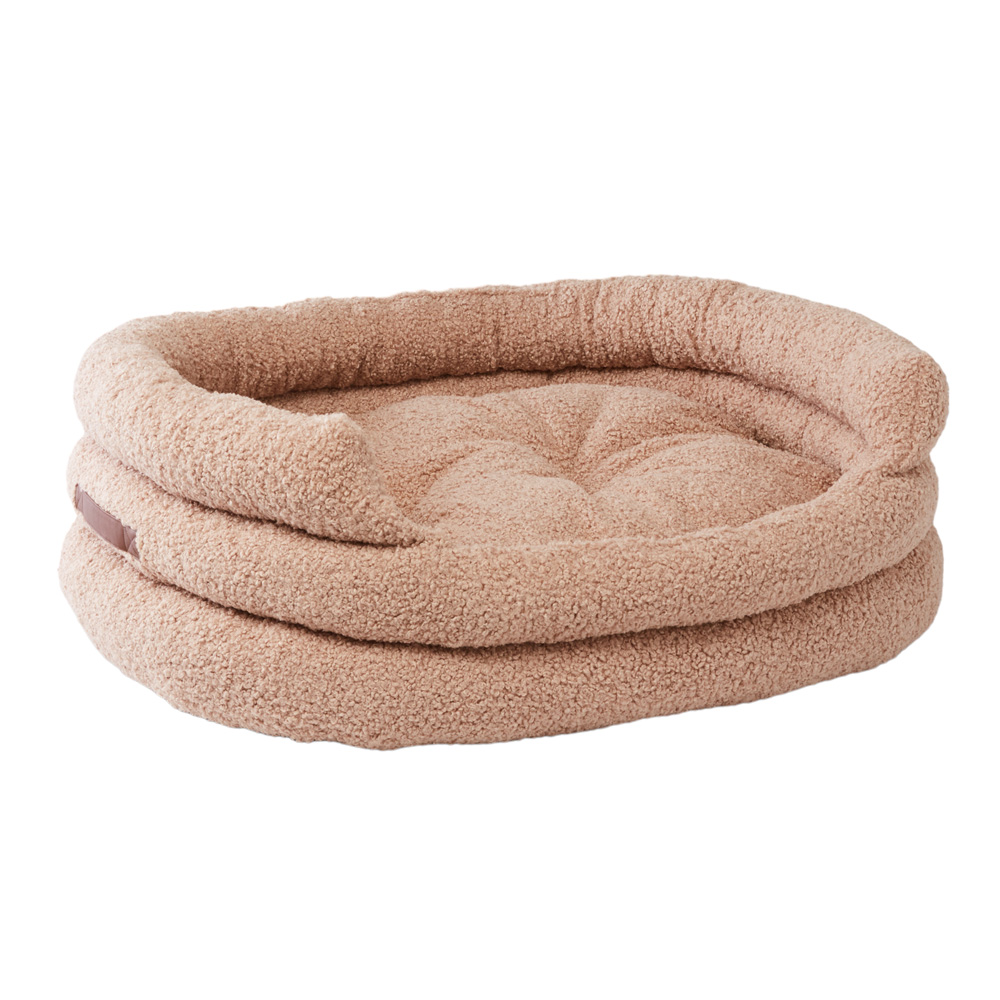 Ziggy Beige Sherpa Pet Bed | Adairs