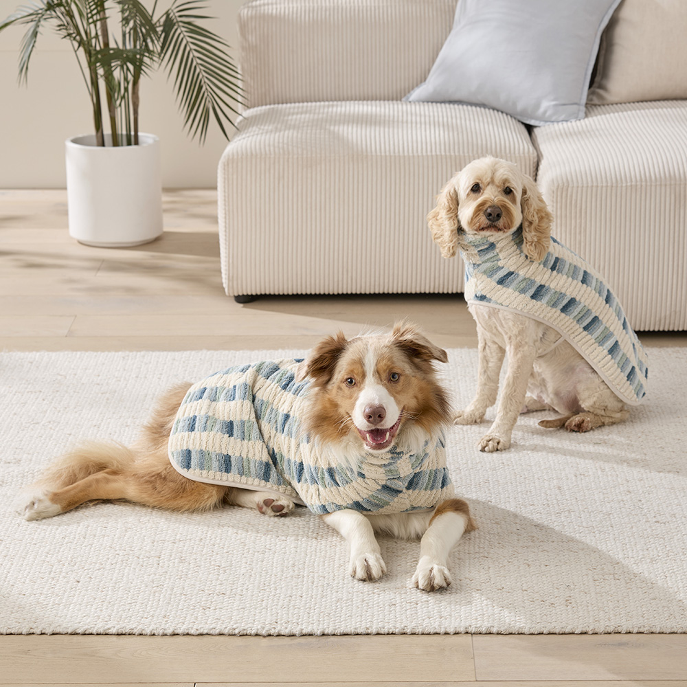 European Willow Sea Blue Multi Turkish Cotton Drying Jacket | Adairs