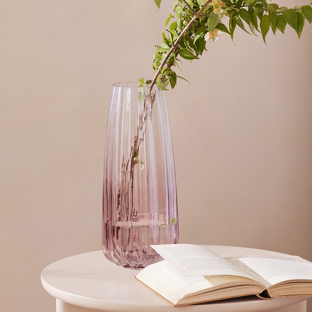 Lotus Gradient Pink Tall Vase | Adairs