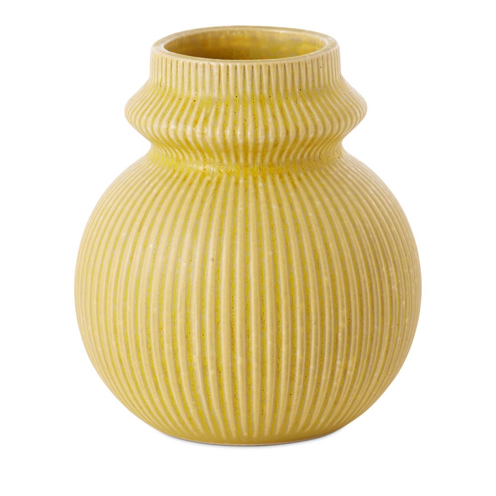 Citron Yellow Vase | Adairs