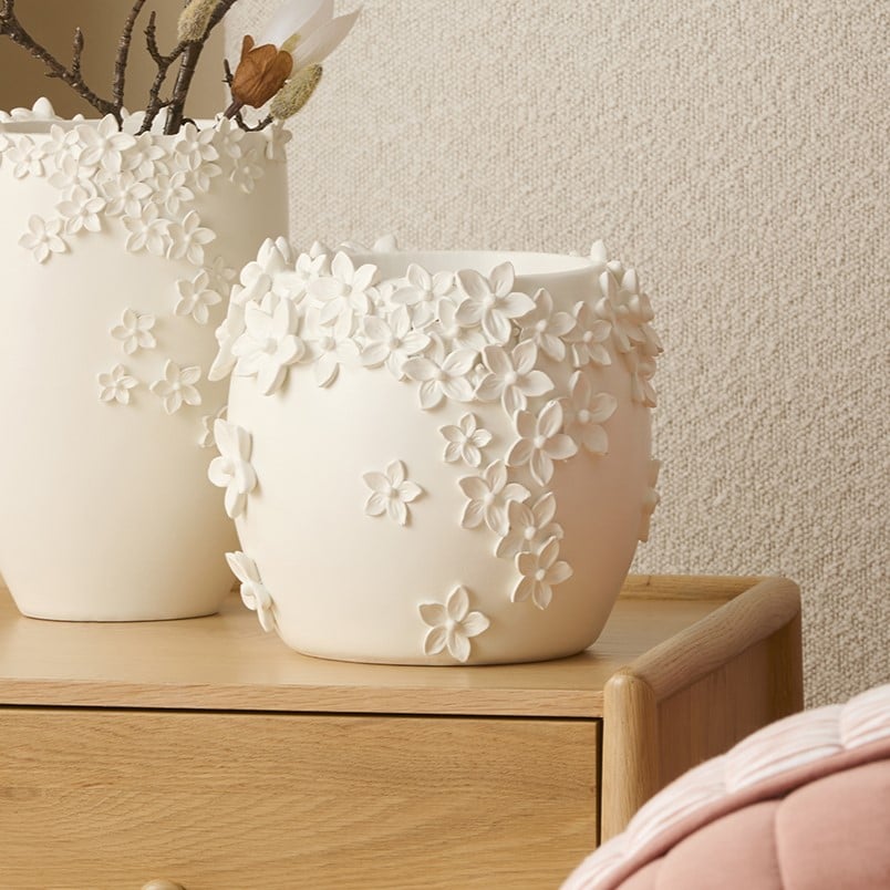 Wildflower White Pot | Adairs