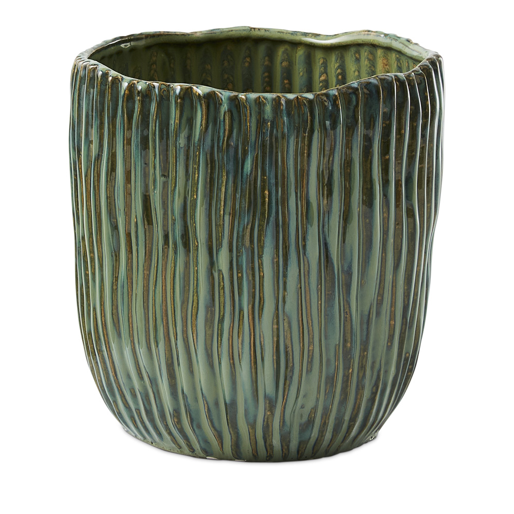 Dusk Green Rib Pot | Adairs