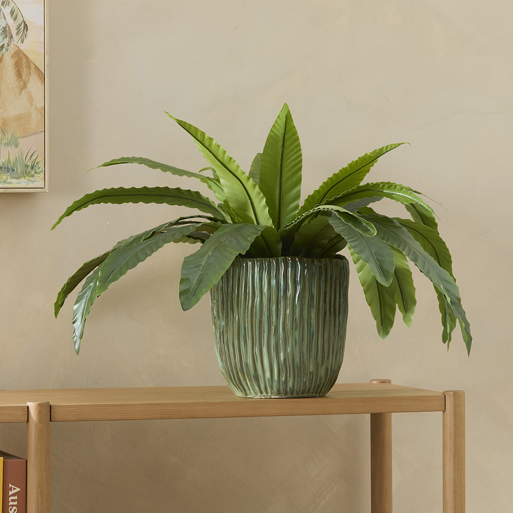 Dusk Green Rib Pot | Adairs