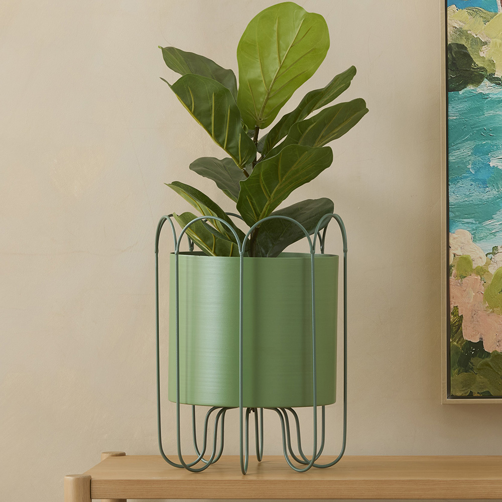 Colombo Light Green & Dark Green Plant Stand | Adairs