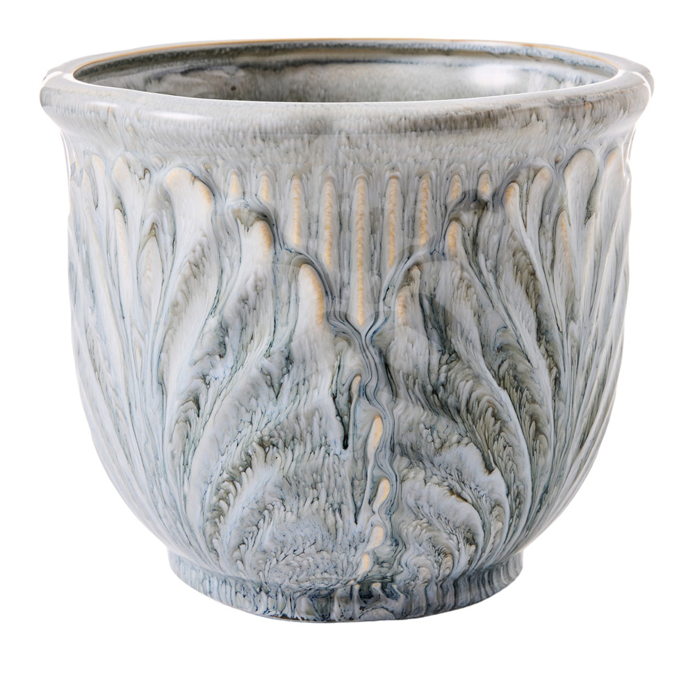 Lilah Light Blue Leaf Pot | Adairs