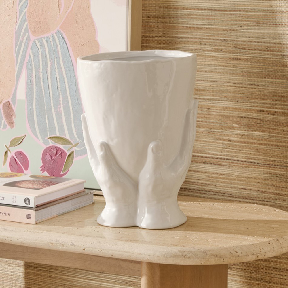 Hand White Pot | Adairs