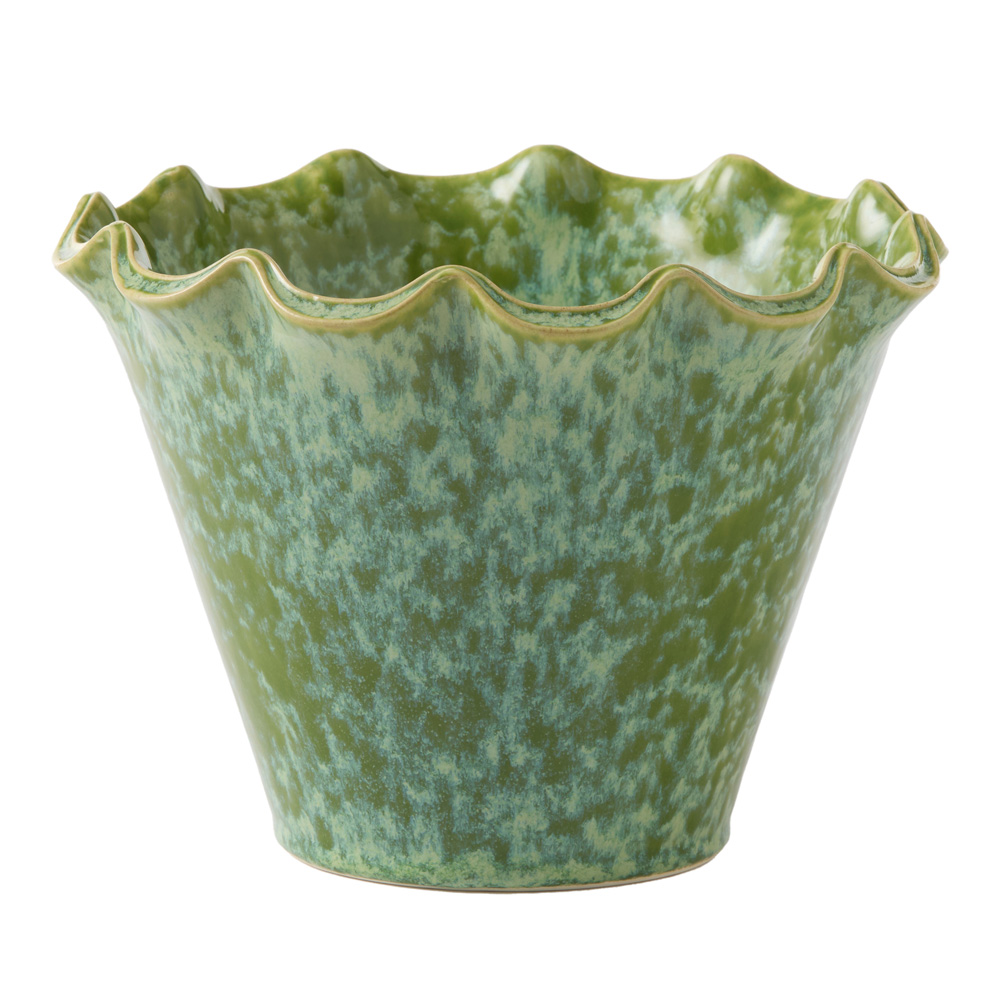 Frill Reactive Green Pot | Adairs