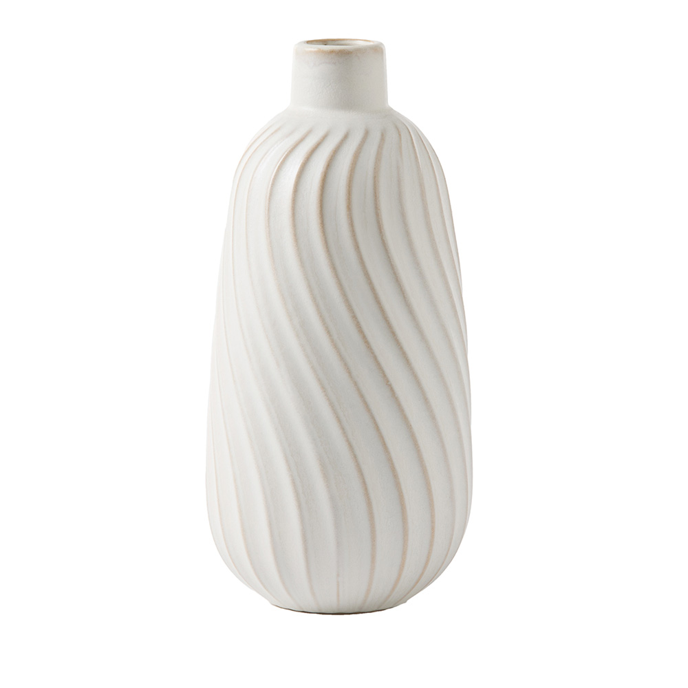 Flow Off White Medium Vase | Adairs