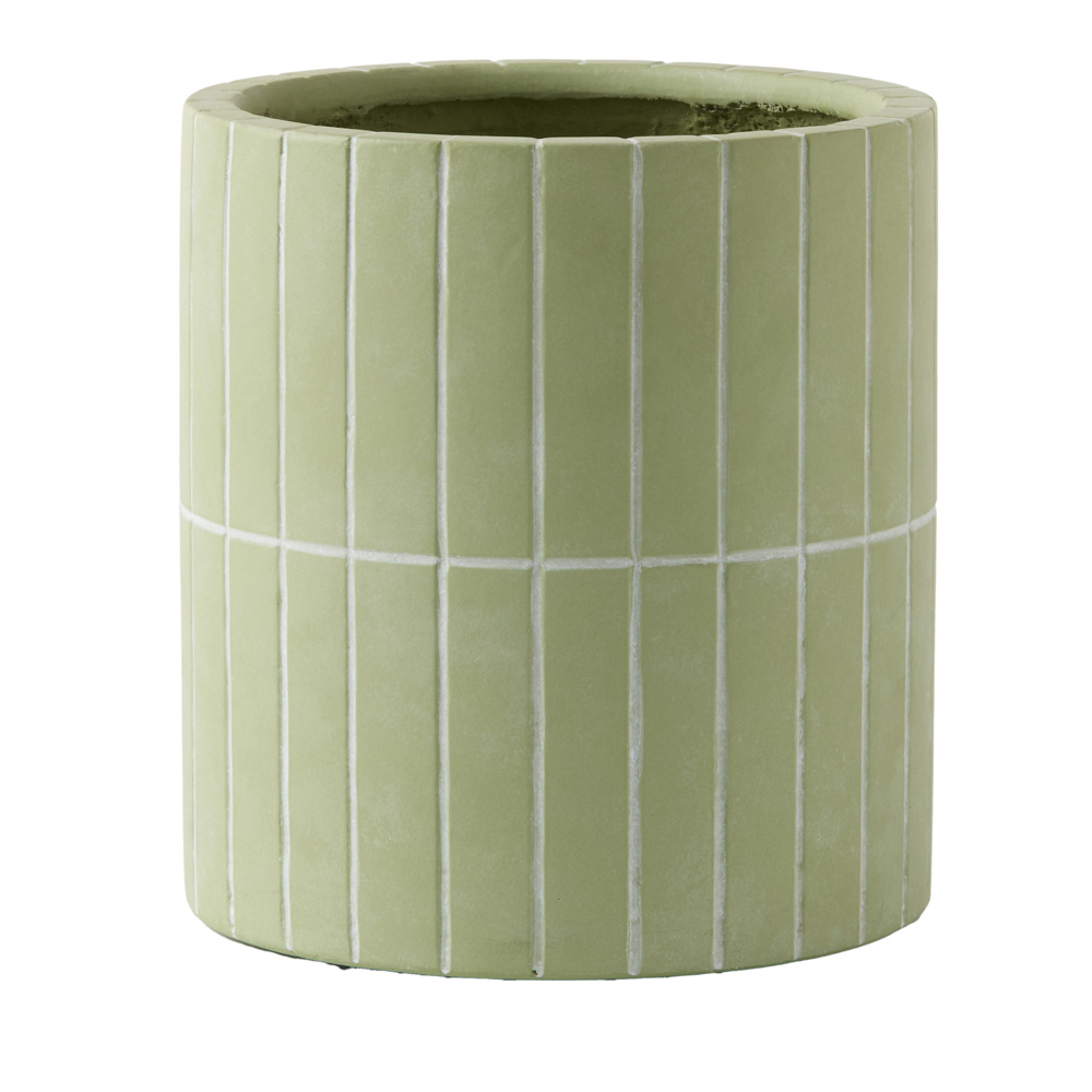 Hugo Soft Green Linear Pot | Adairs