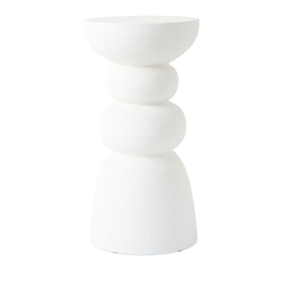 Pebble Textured White Plant Stand | Adairs
