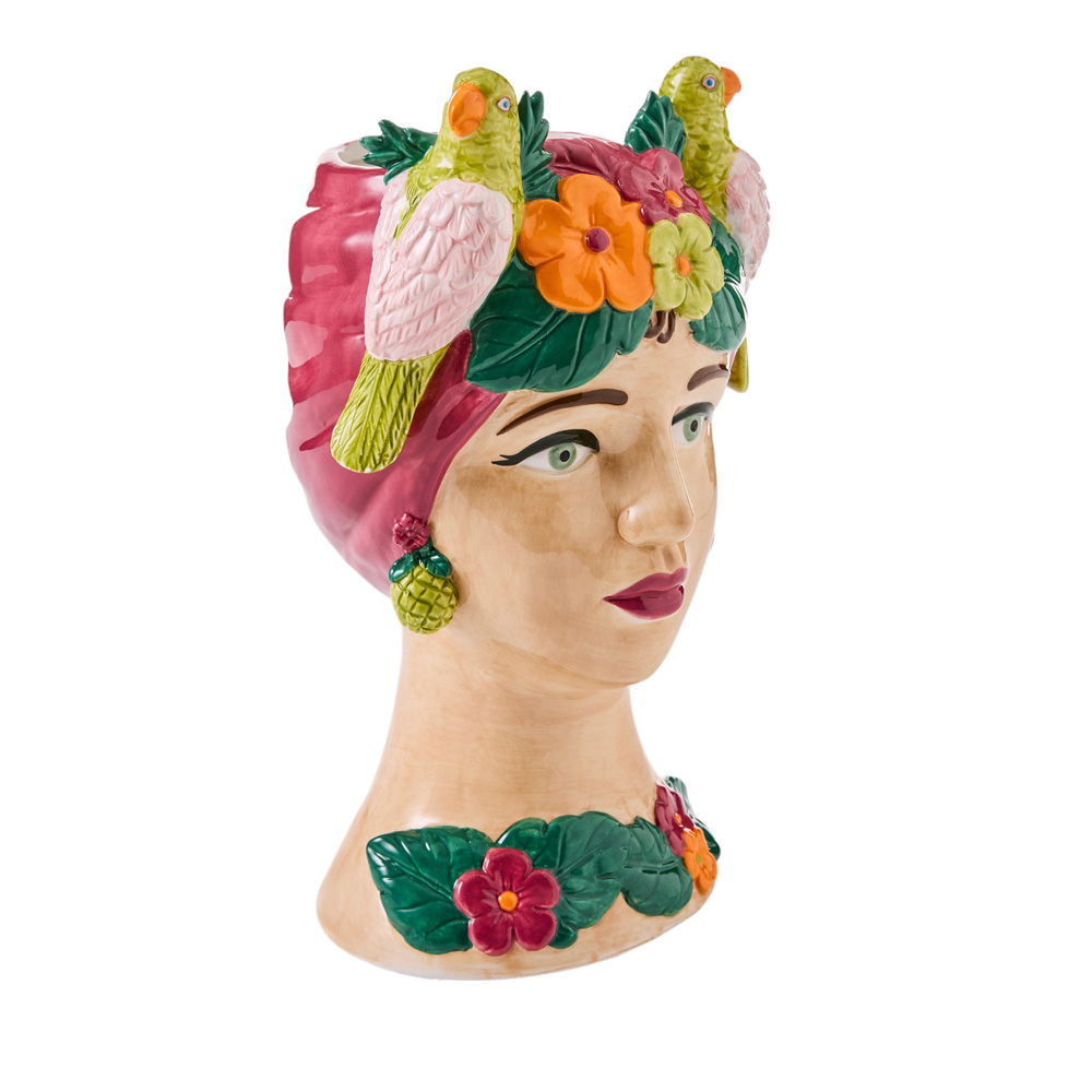Carmen Multi Floral Fiesta Head Vase | Adairs
