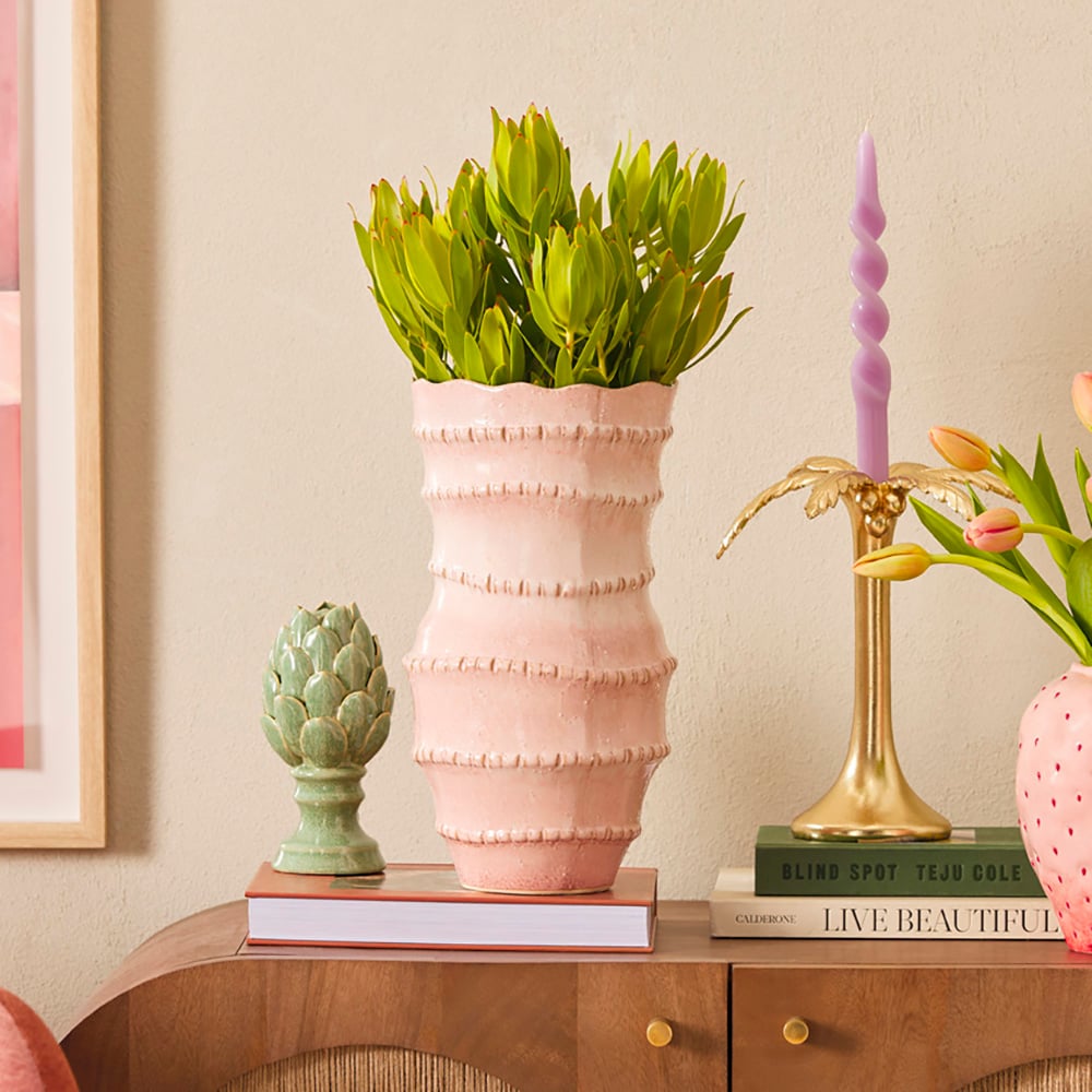 Alegra Pink Tall Vase | Adairs