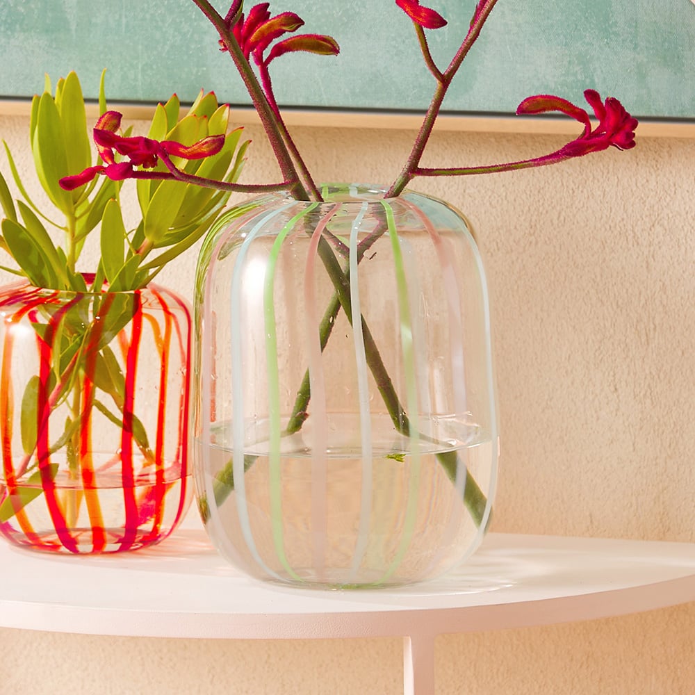 Peggy Sorbet Stripe Vase | Adairs