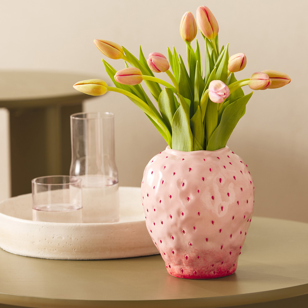 Strawberry Vase Pink | Adairs