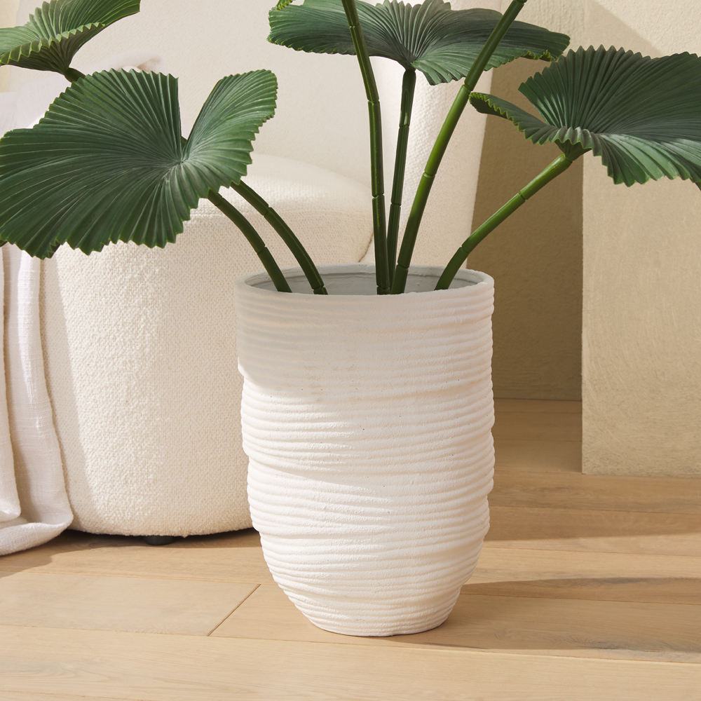 Sway White Tall Pot | Adairs