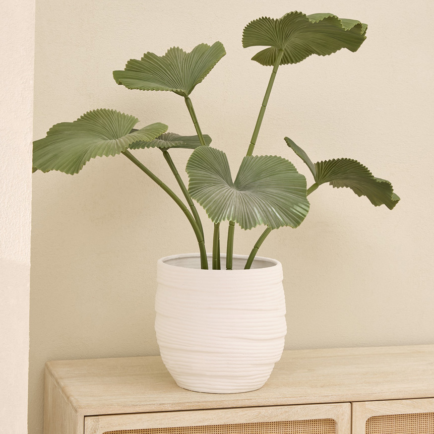 Sway White Short Pot | Adairs