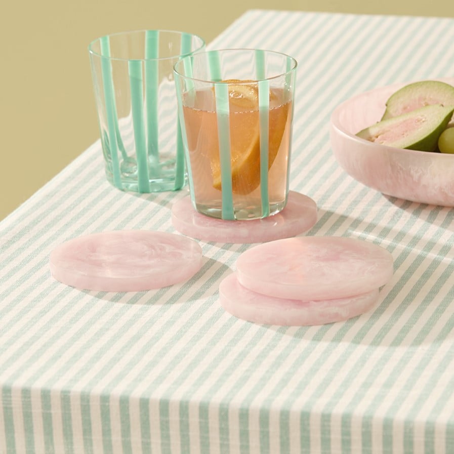 Calypso Matte Mint Resin Coasters Set of 4 | Adairs