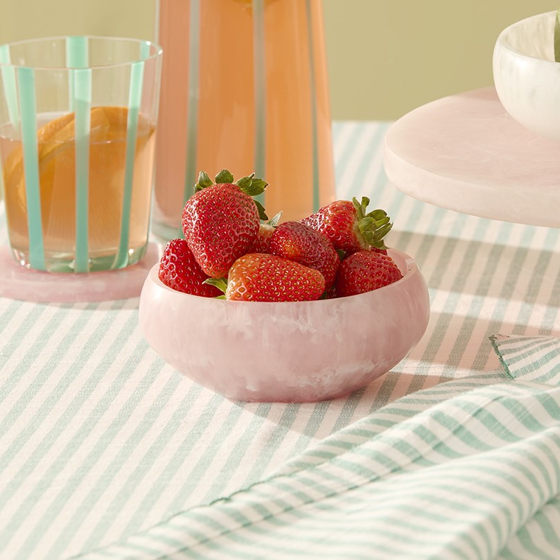 Calypso Matte Rose Pink Resin Dip Bowl | Adairs