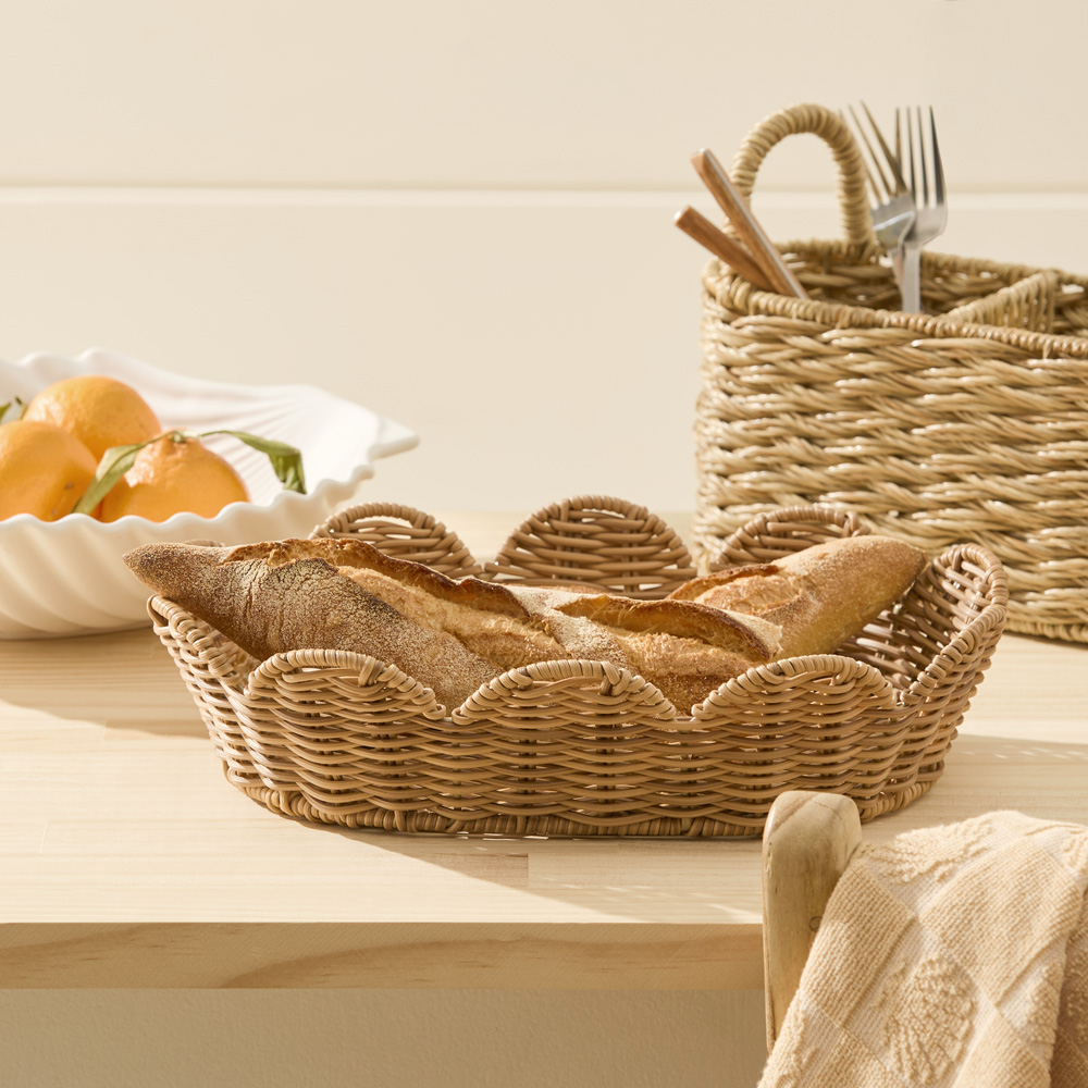 Clementine Natural Bread Basket | Adairs