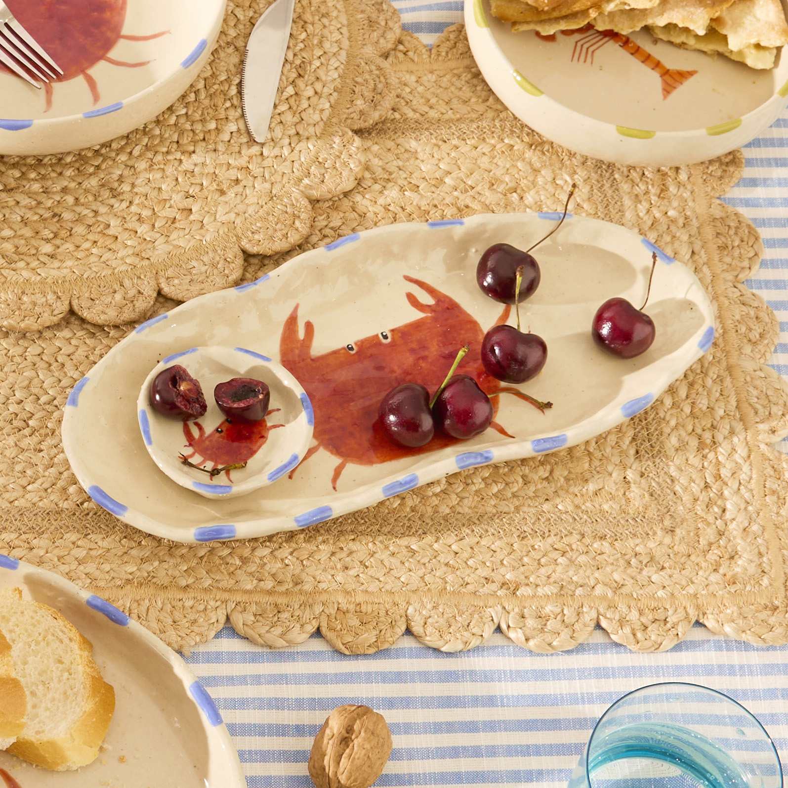 Under The Sea Crab Oval Platter | Adairs