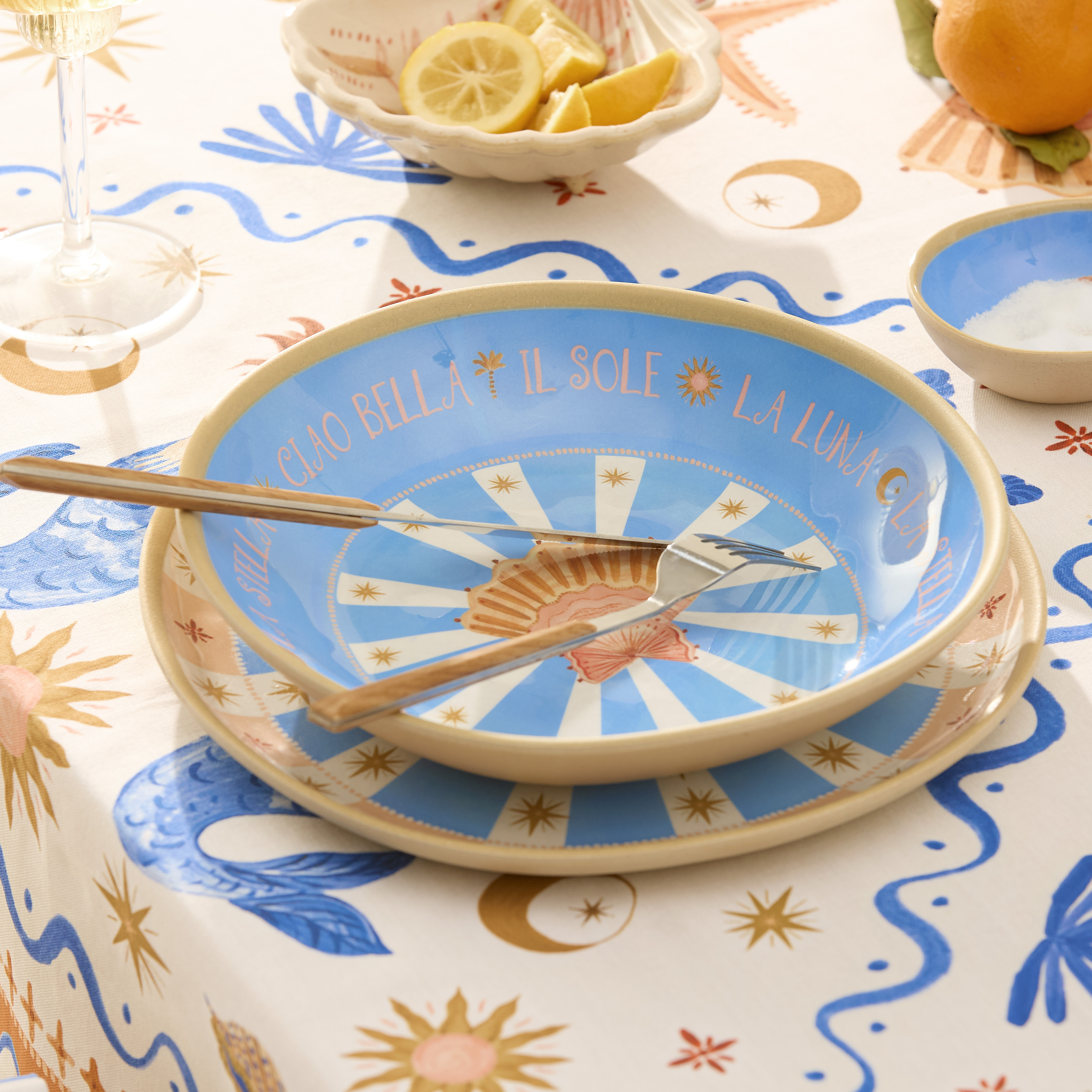 La Sirena Shell Melamine Dinner Bowl | Adairs