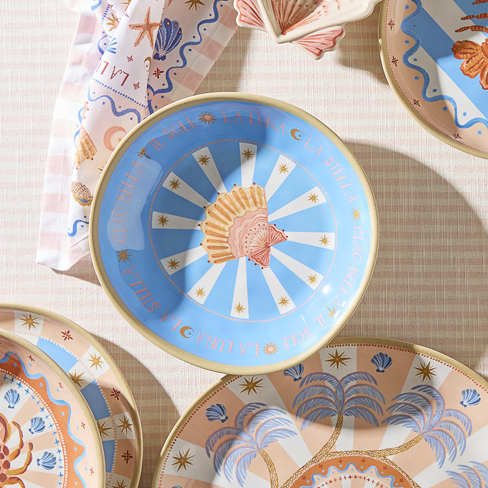 La Sirena Shell Melamine Dinner Bowl | Adairs