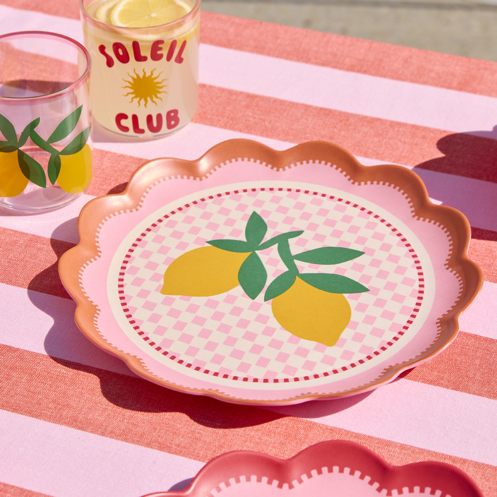 Soleil Warm Pink Plates Pack of 4 | Adairs