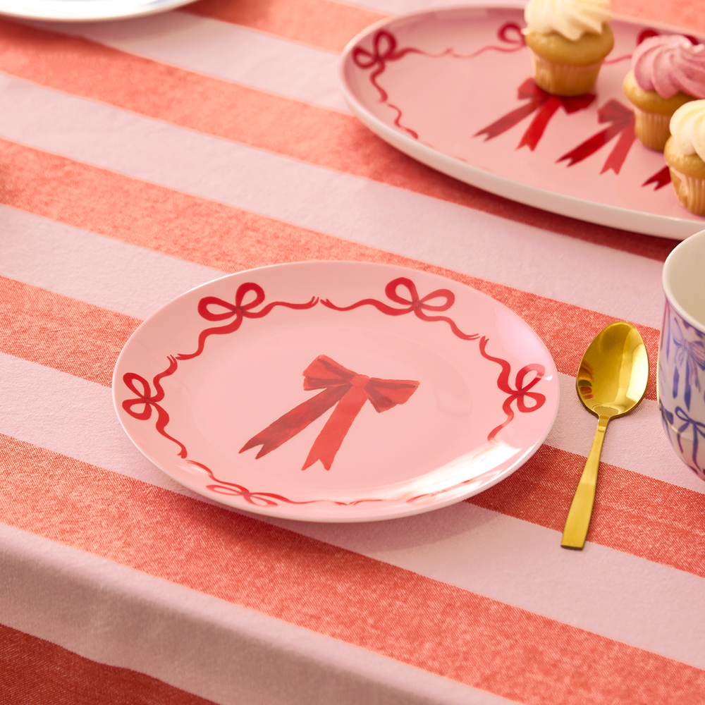 Bella Bow Red Side Plate | Adairs