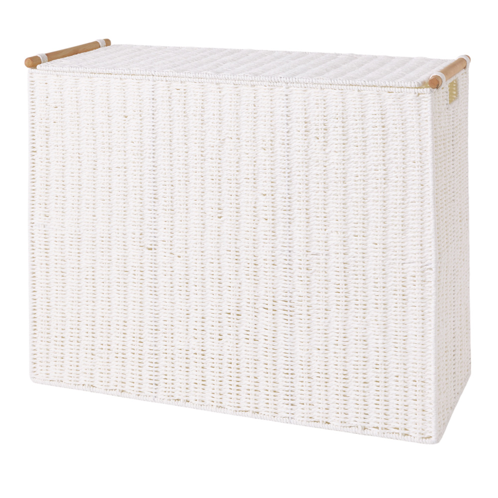 Kendrick White 3 Divided Laundry Basket | Adairs