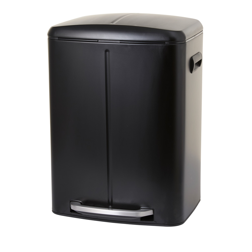 Retro Black Double Kitchen Bin | Adairs