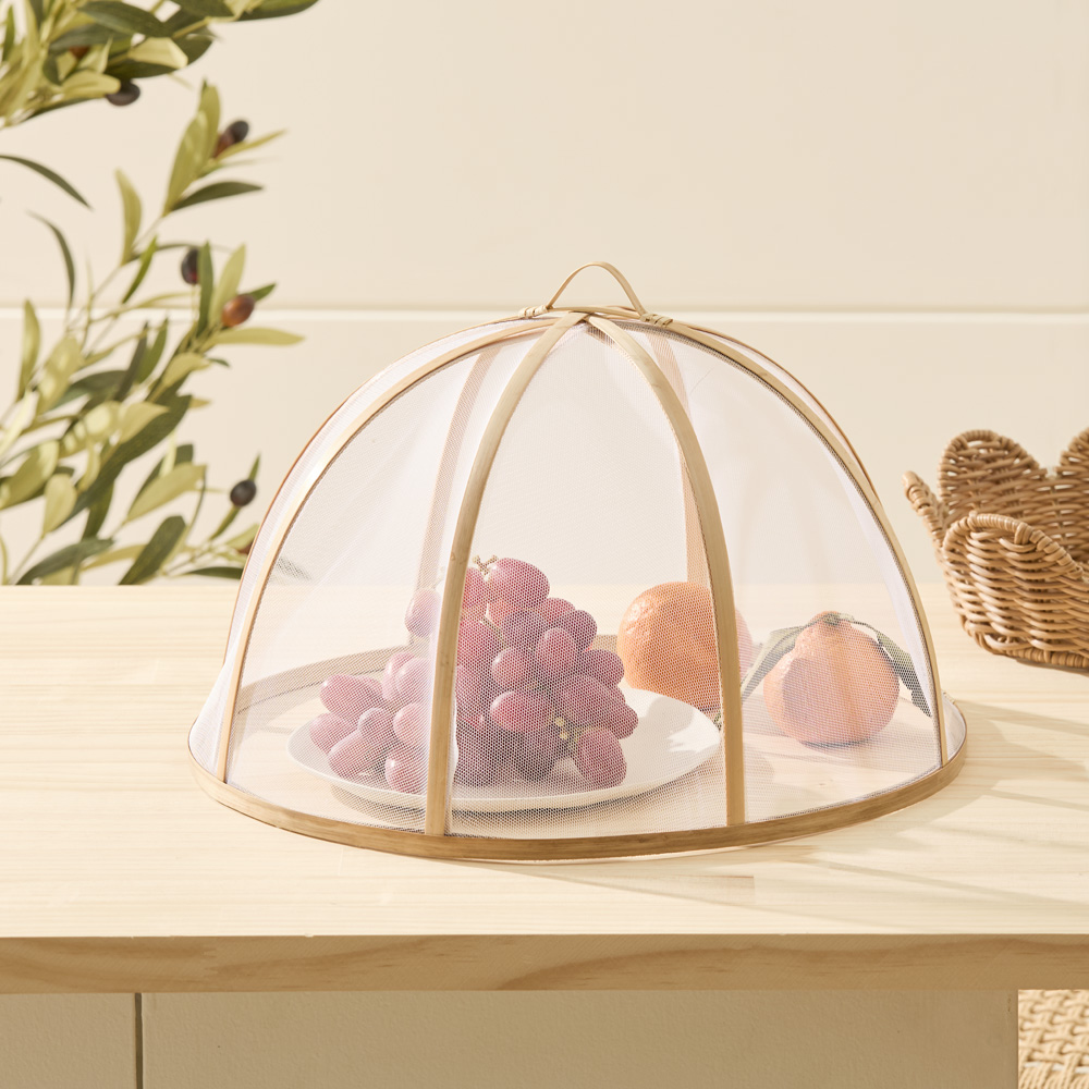 Hanoi White & Natural Large Food Cover | Adairs