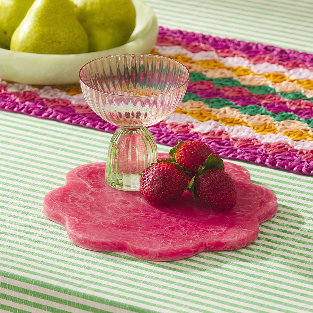 Calypso Matte Raspberry Scalloped Resin Board | Adairs