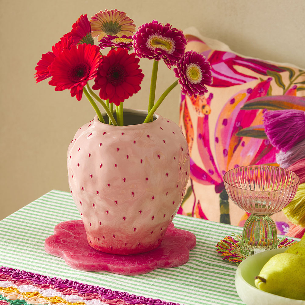 Calypso Matte Raspberry Scalloped Resin Board | Adairs