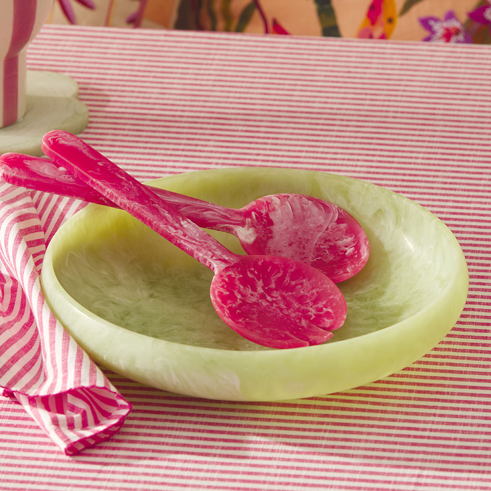 Calypso Matte Green Resin Tray | Adairs