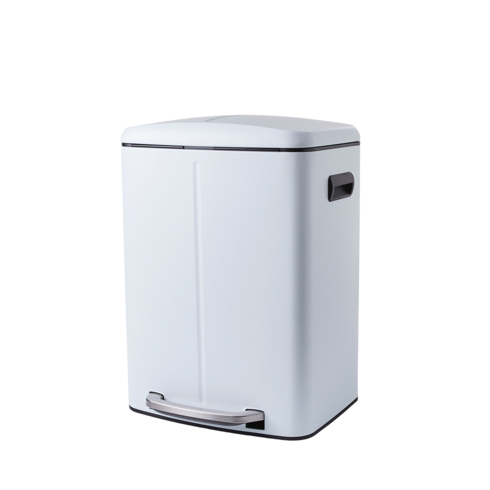 Retro White Double Kitchen Bin | Adairs