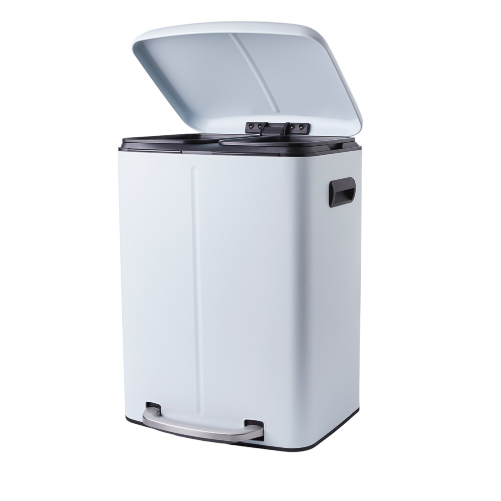 Retro White Double Kitchen Bin | Adairs