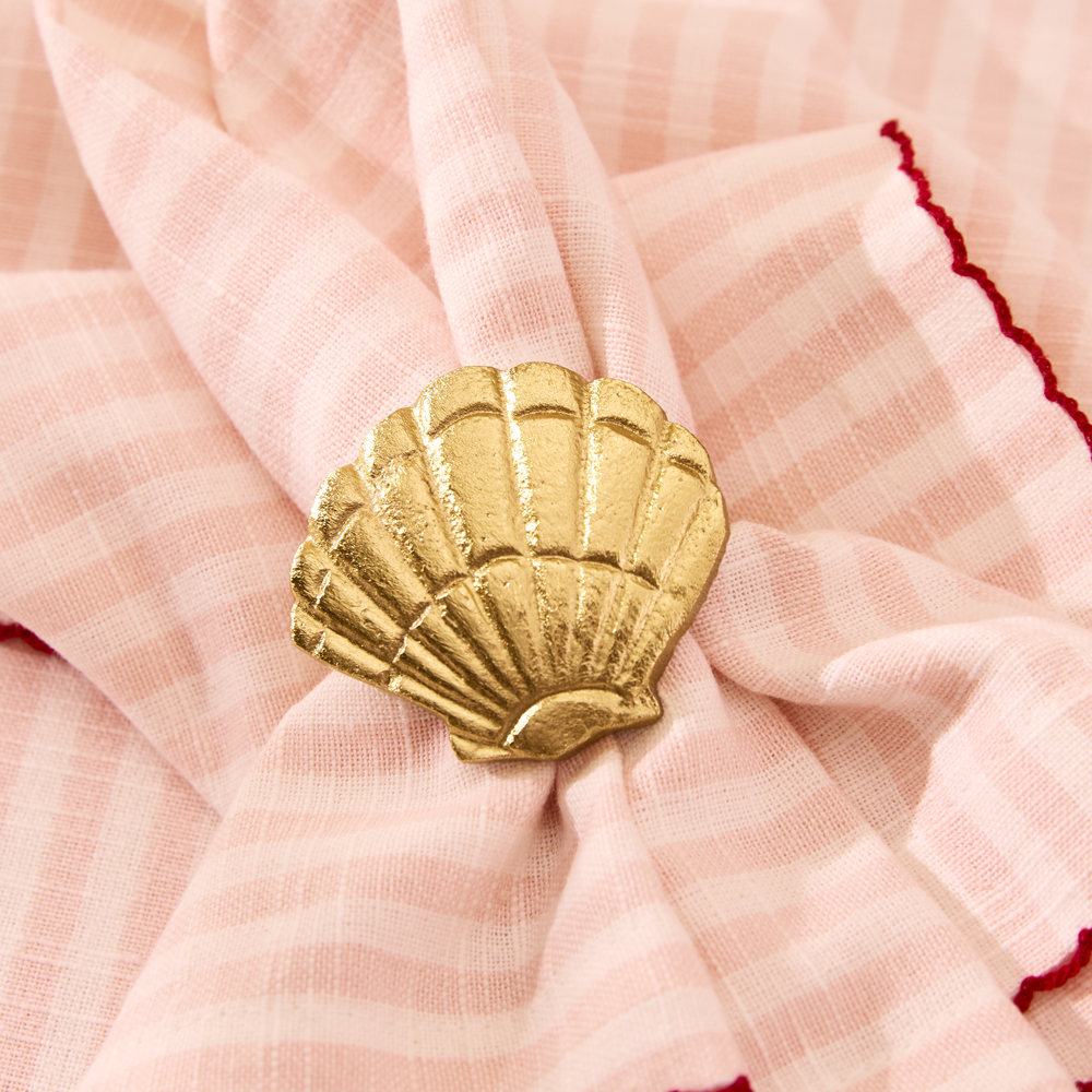 Monaco Gold Shell Napkin Ring | Adairs