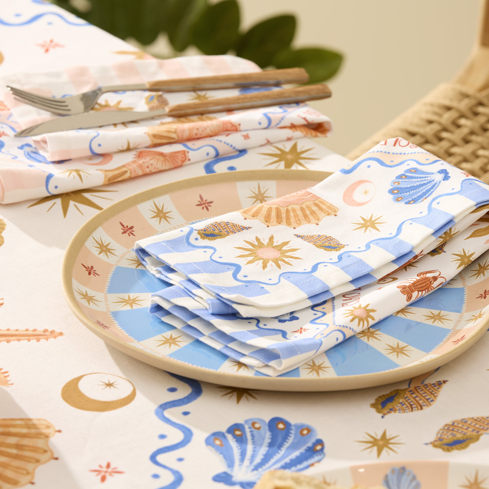 La Sirena Shells Napkins Pack of 2 | Adairs