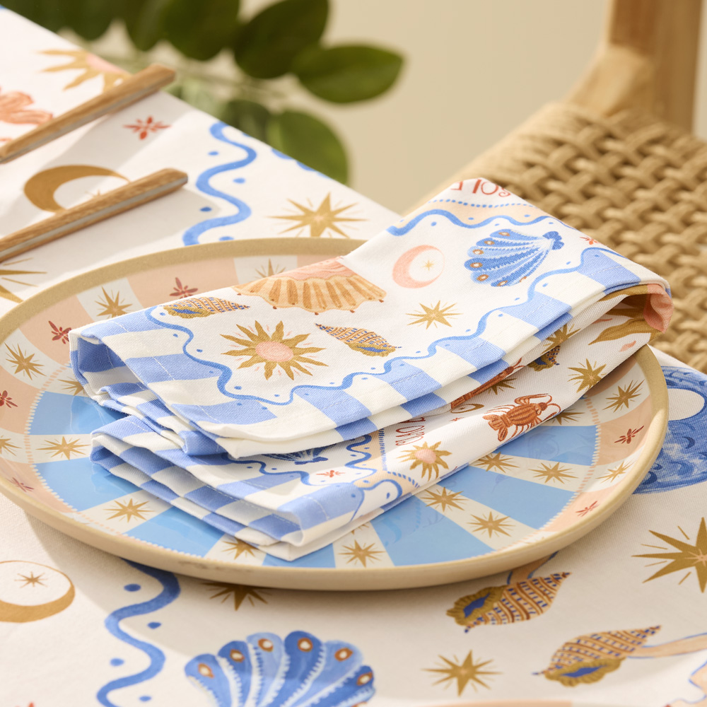 La Sirena Shells Napkins Pack of 2 | Adairs