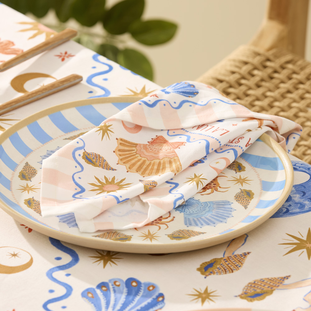 La Sirena Shells Napkins Pack of 2 | Adairs