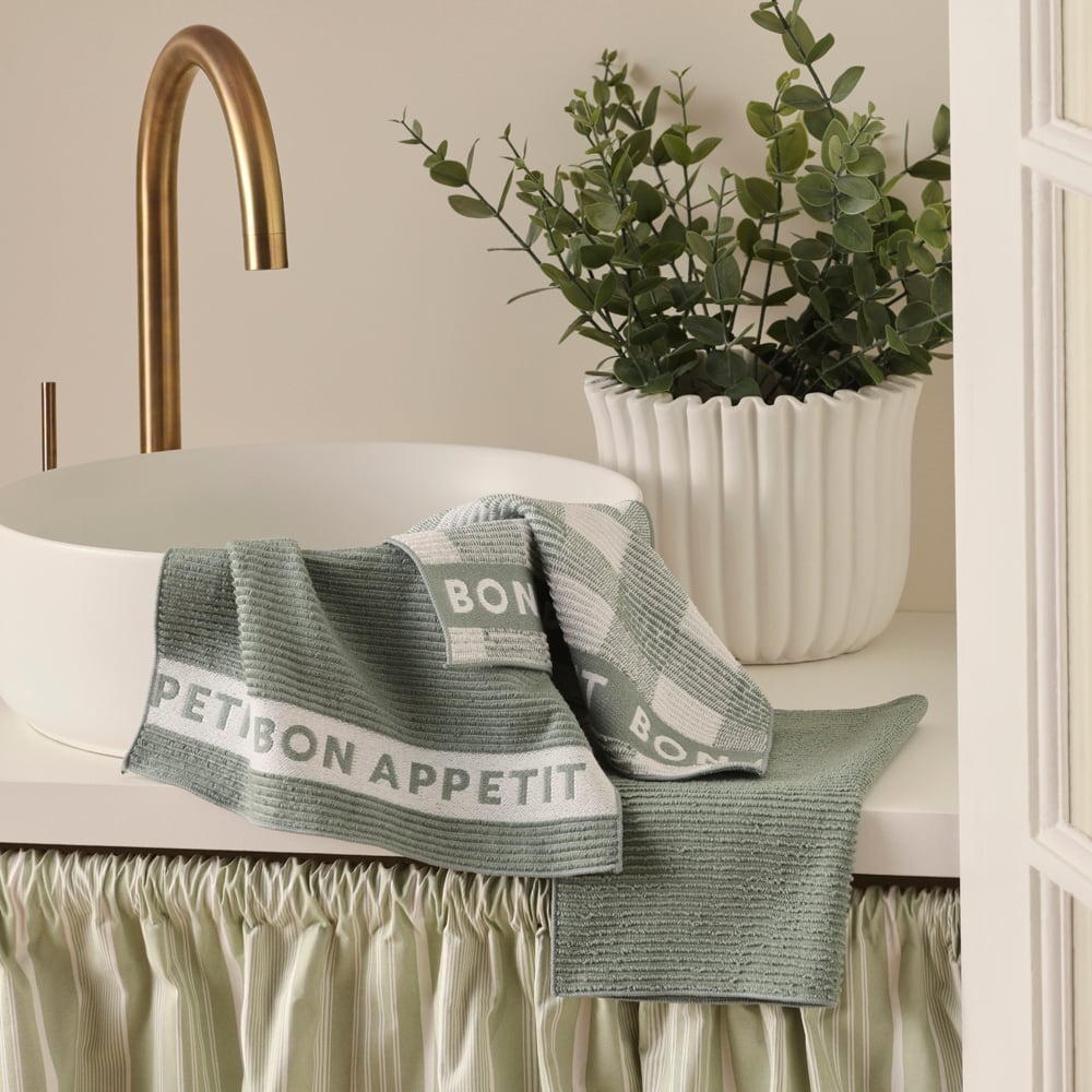 Australian Cotton Fern Washcloths Pack of 3 | Adairs
